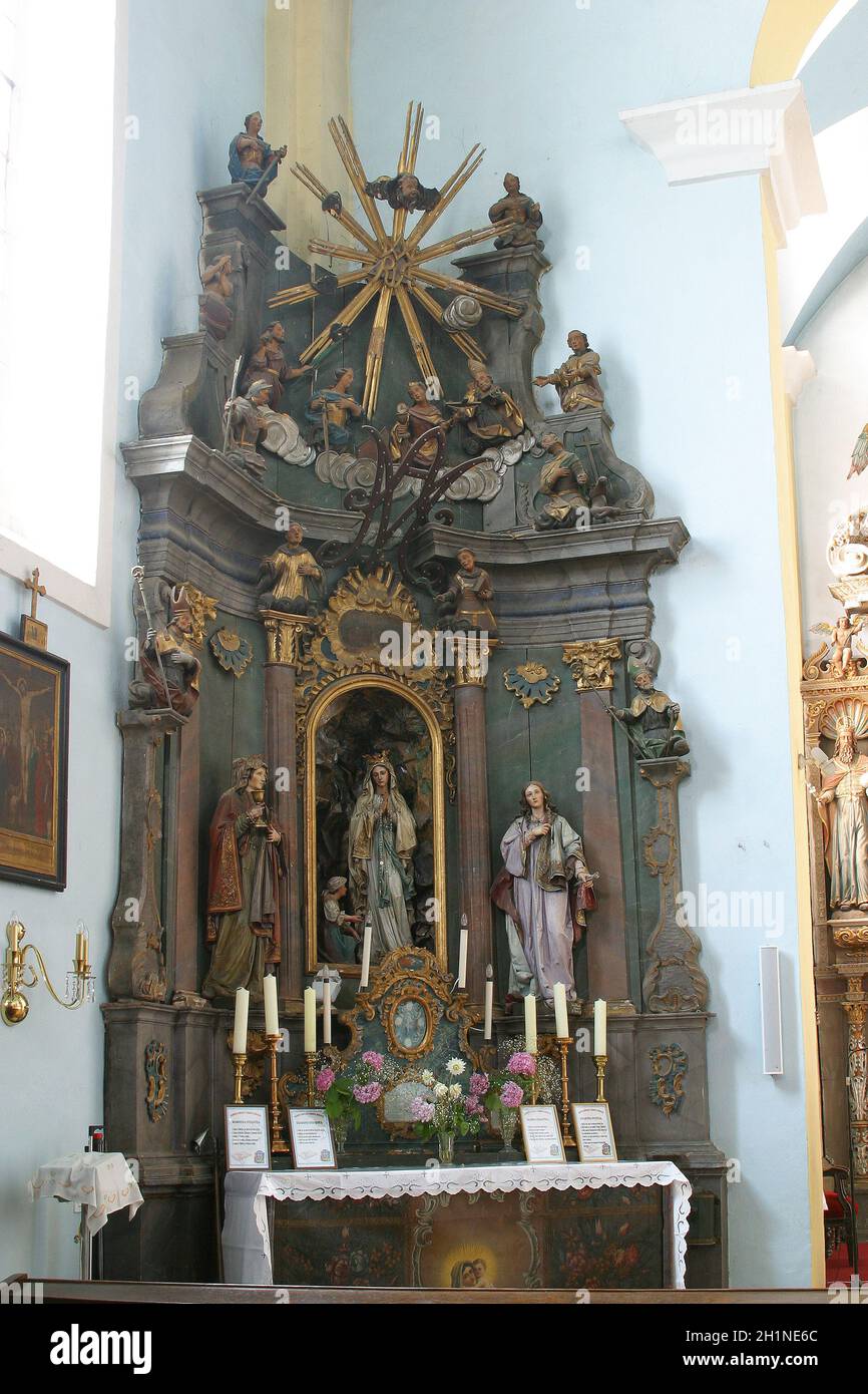 Our Lady of Lourdes altar in the church of Saint Catherine of ...