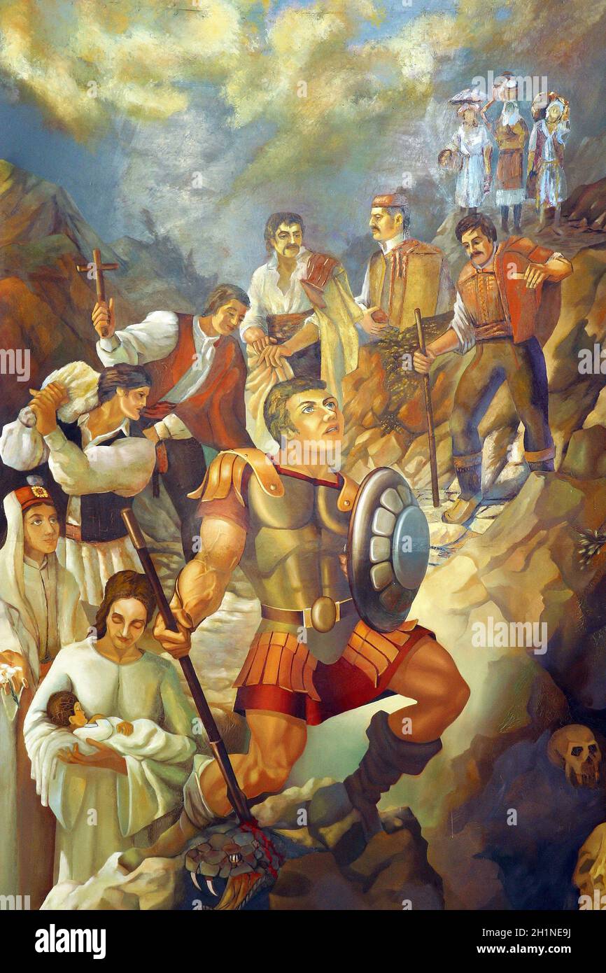 Altar painting on the main altar in the parish church of Saint Anthony ...