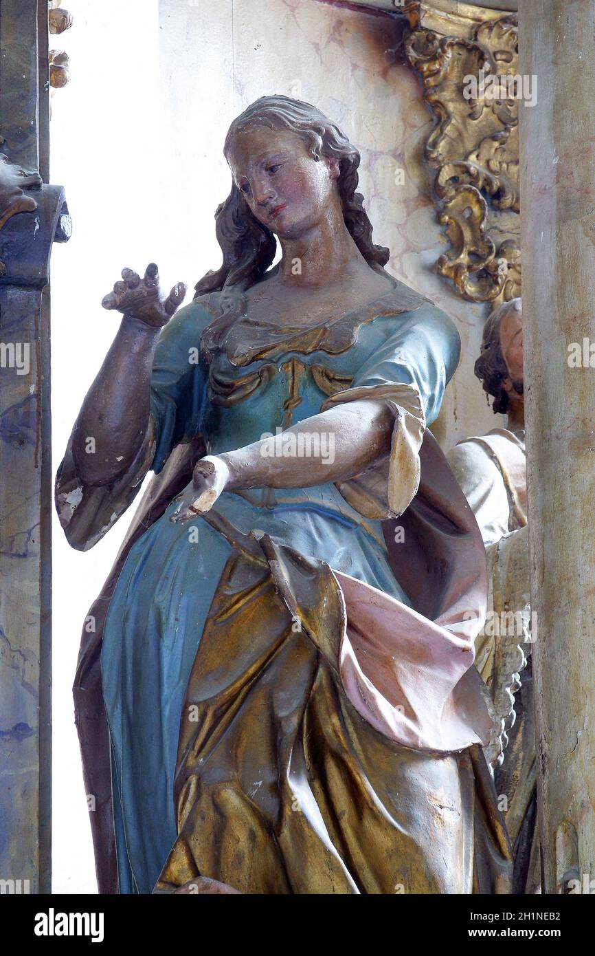 Saint Mary Magdalene, statue on the high altar at Our Lady of Sorrows ...
