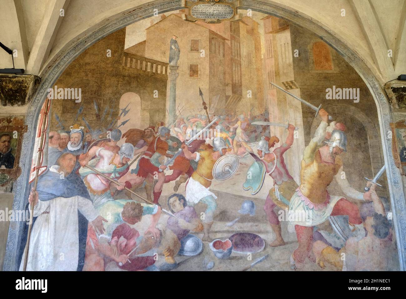 Battle between Catholics and heretics at the time of St. Peter the ...