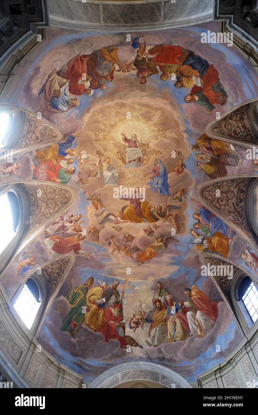 Apotheosis of St James by Silverio Capparoni fresco on the ceiling of ...