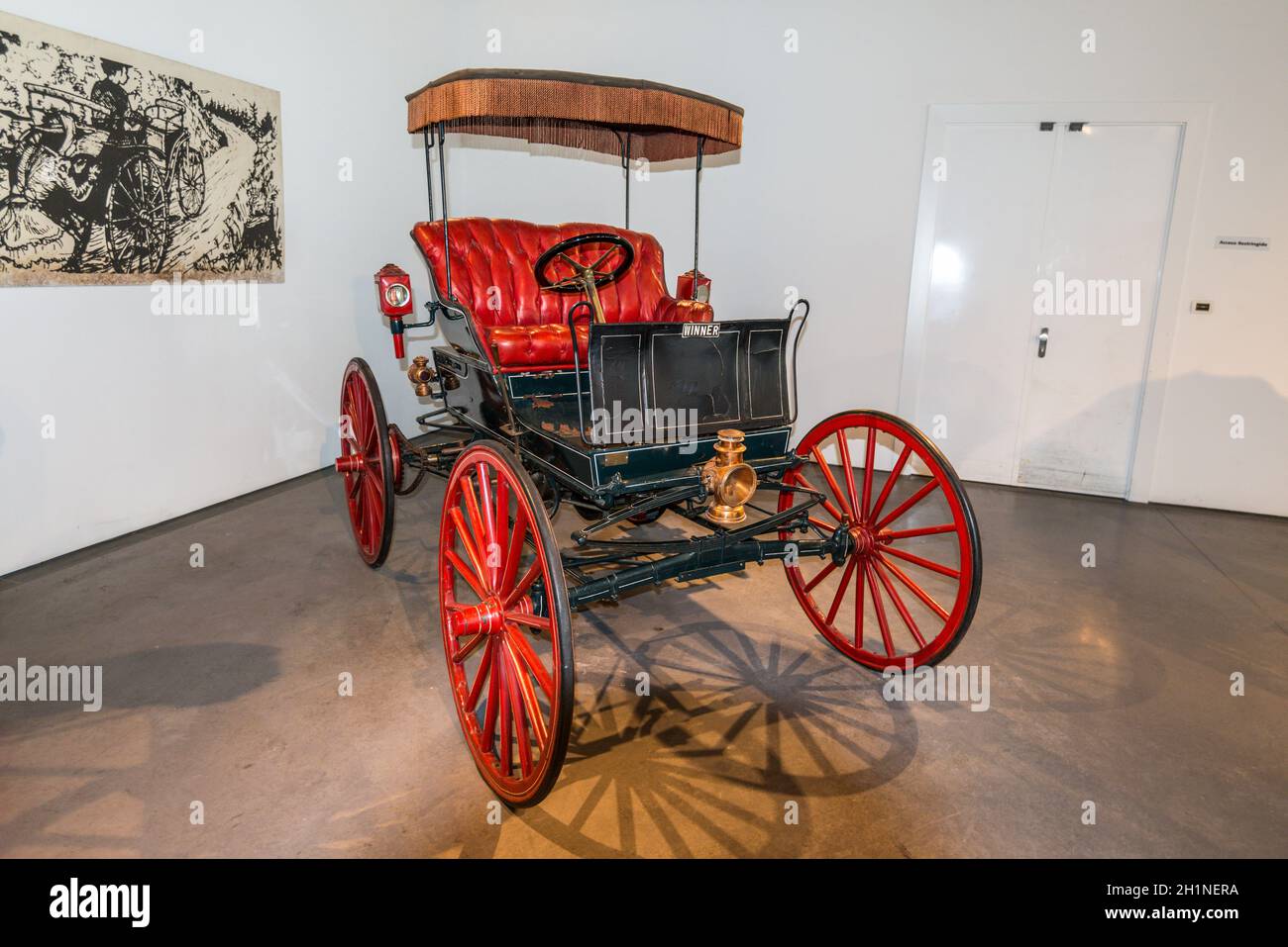 Malaga, Spain - December 7, 2016: Antique 1898 Winner automobile (USA ...