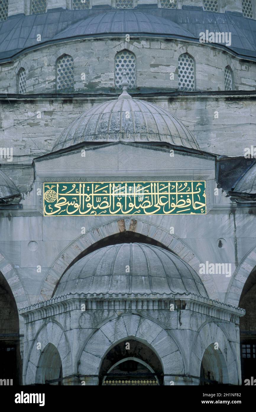 the Sultan Ahmed Mosque or Blue Mosque in the old town of the city ...