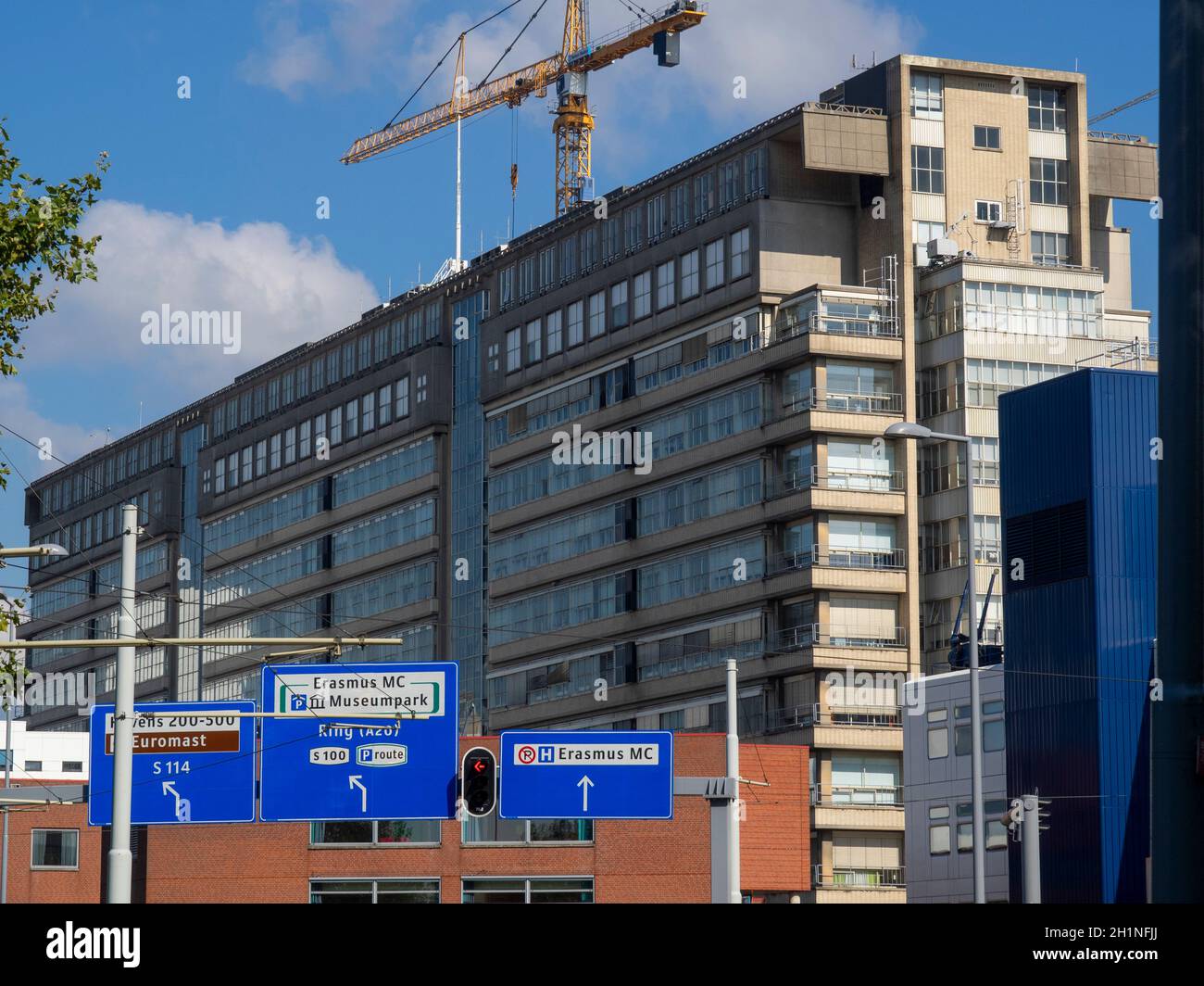 Erasmus University Medical Center under Construction - Rotterdam Stock ...