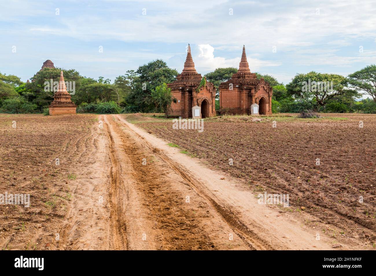 Ancient temple in Bagan, Myanmar. Bagan is an ancient city in central ...