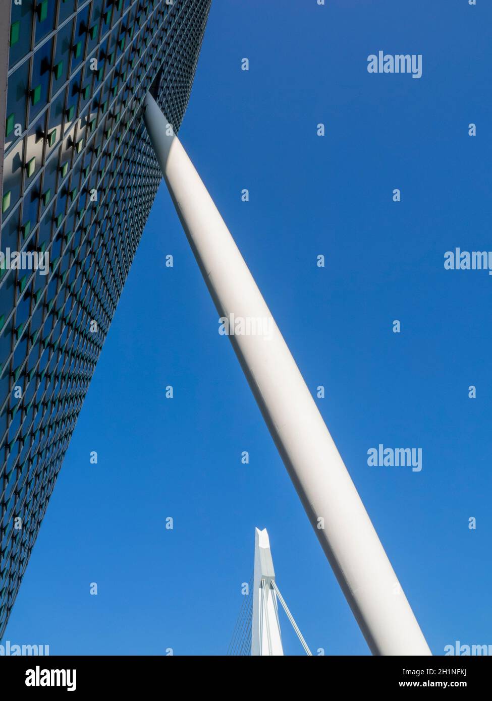 KPN Telekom Building with Top of Erasmusbrug in the Background - Toren ...