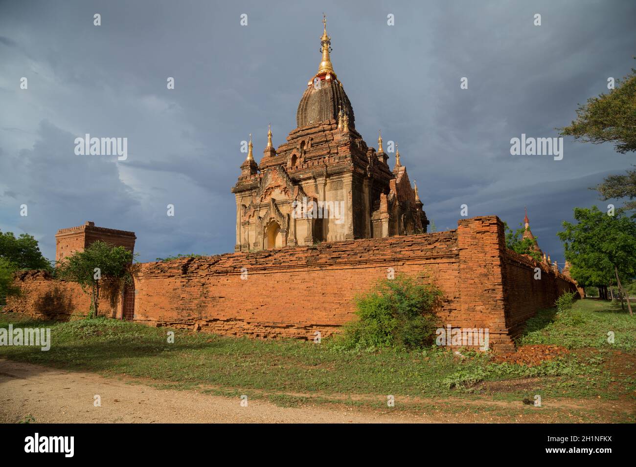 Ancient temple in Bagan, Myanmar. Bagan is an ancient city in central ...