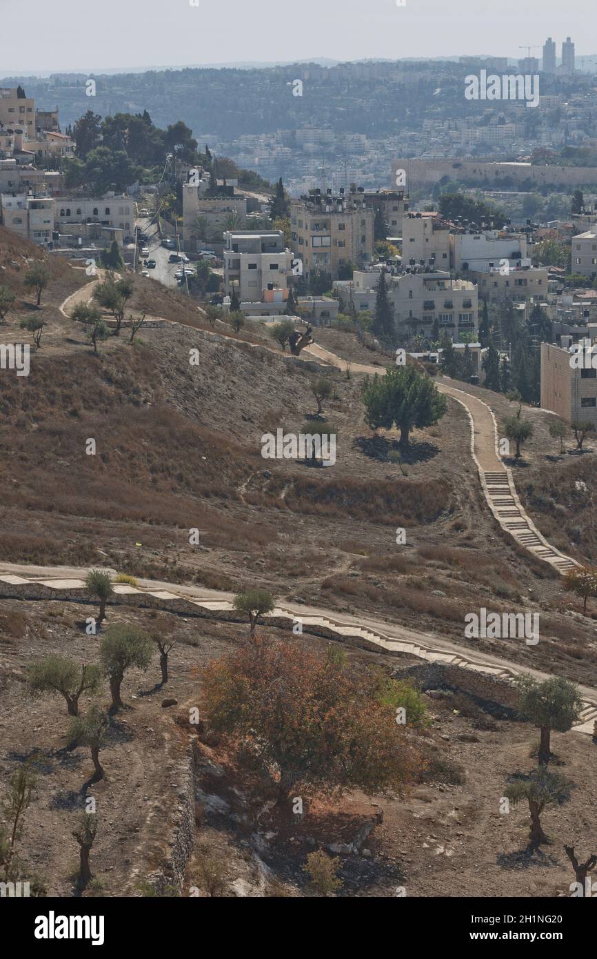 Jerusalem, Israel - October 23, 2017: View of Holy city of Jerusalem in ...