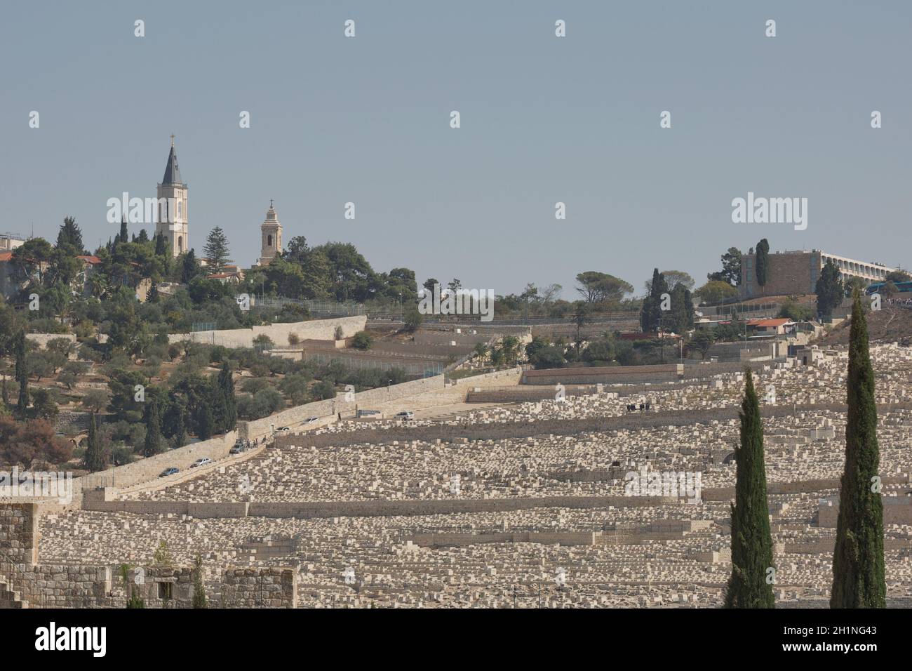 View of Mount of Olives over the old city of Jerusalem in Israel Stock ...