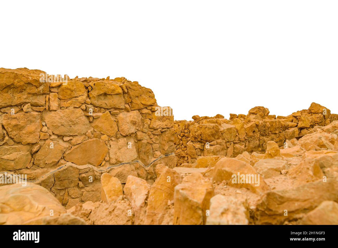 Rocky formation ruins isolated on white background Stock Photo - Alamy