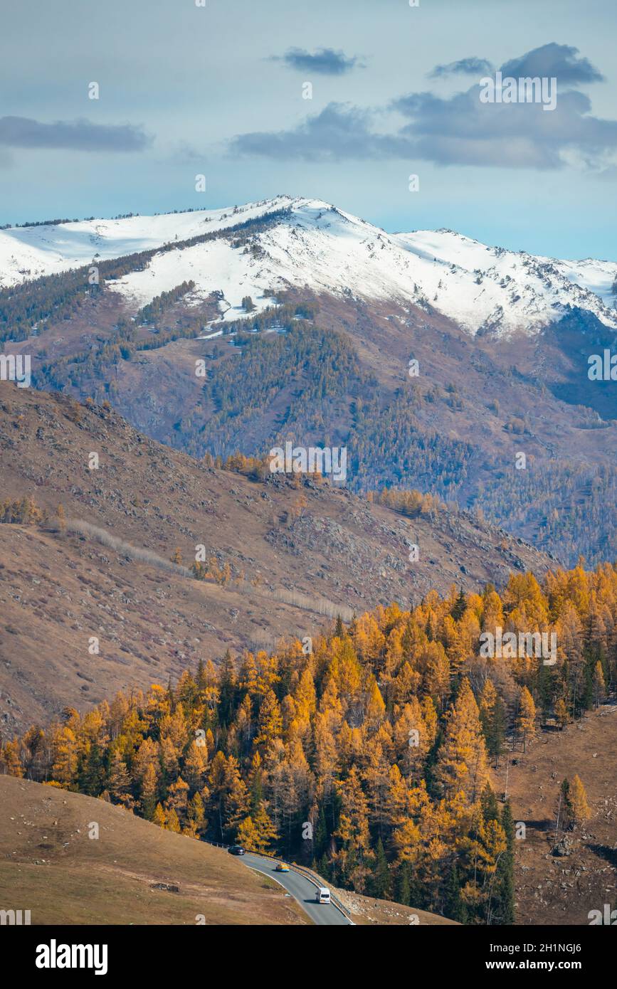 Autumn landscape in Kanas, Xinjiang province, China Stock Photo - Alamy