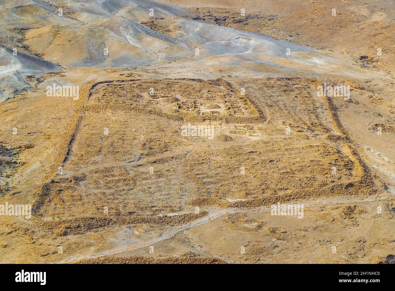 Aerial view, masada national park fort, Judea, Israel Stock Photo - Alamy