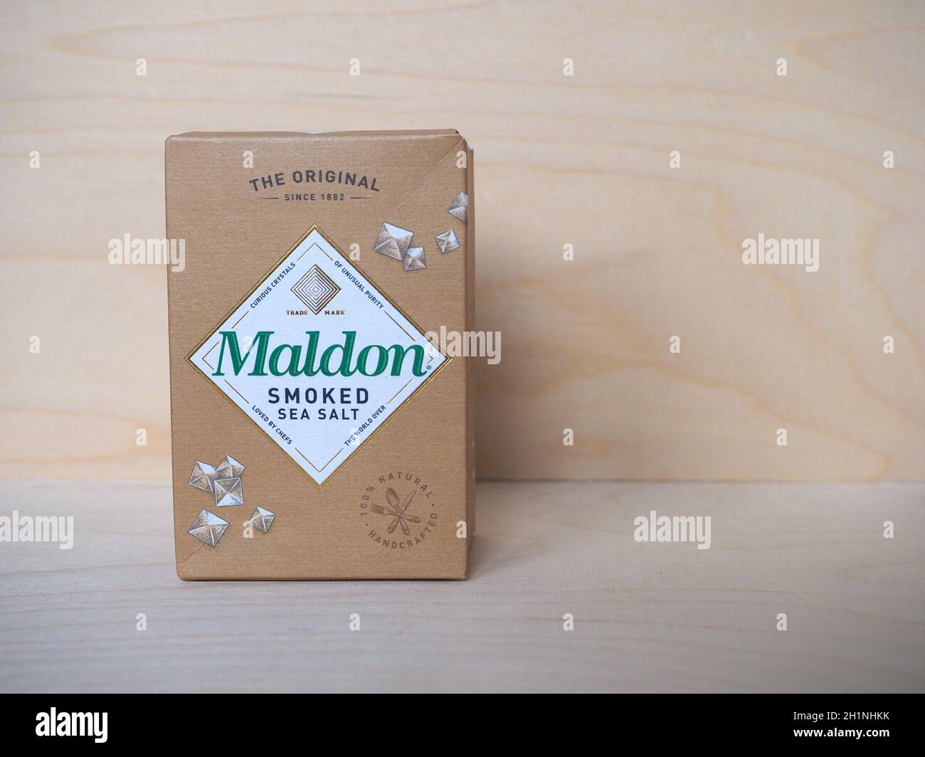 Maldon sea salt box hi-res stock photography and images - Alamy