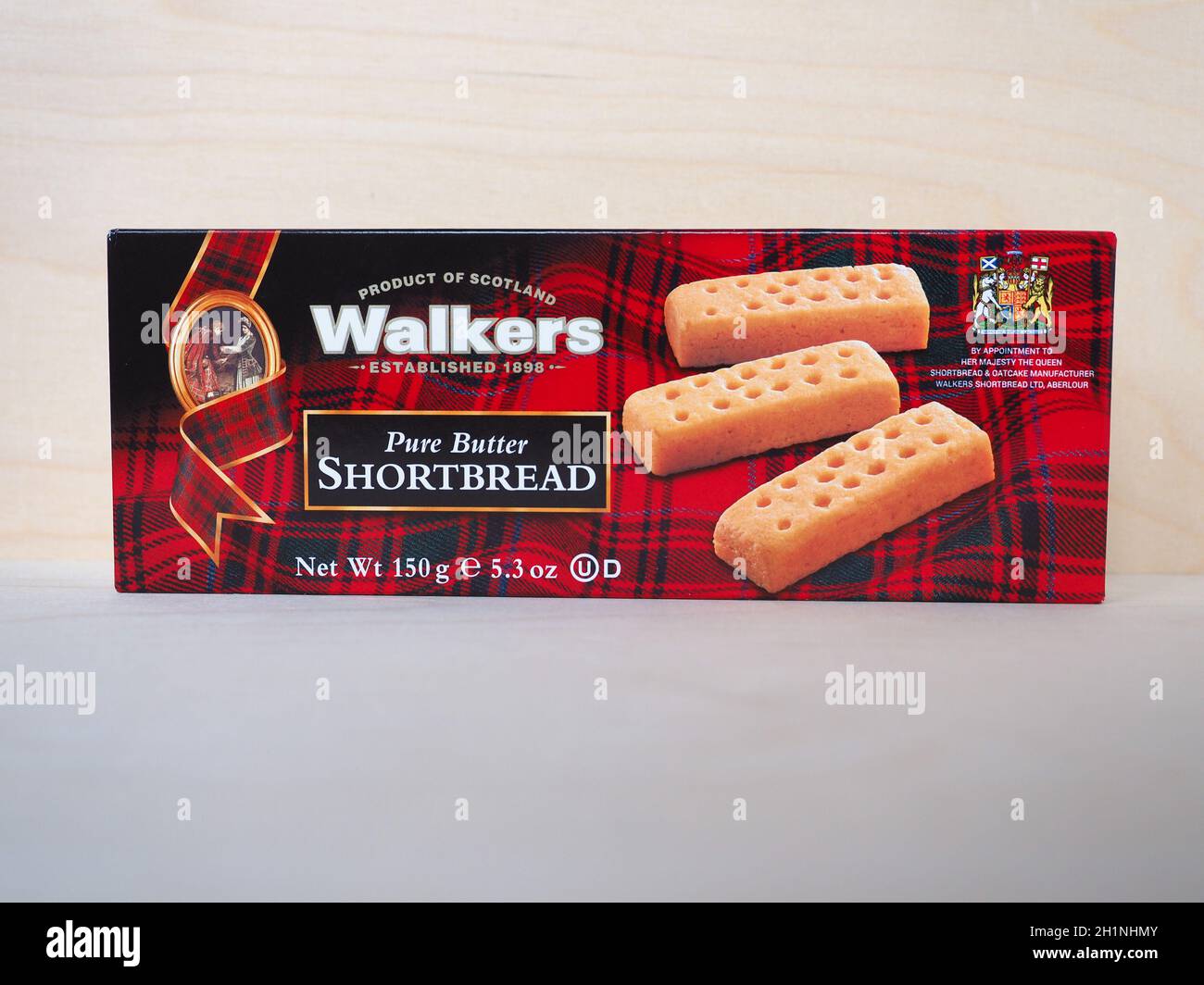 ABERDEEN, UK - CIRCA DECEMBER 2020: Packet of Walkers pure butter ...
