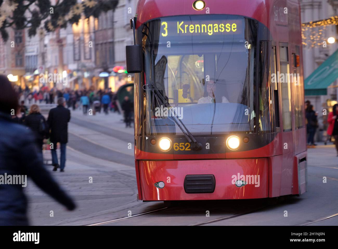 Tramway in the downtown in Graz, Austria Stock Photo - Alamy