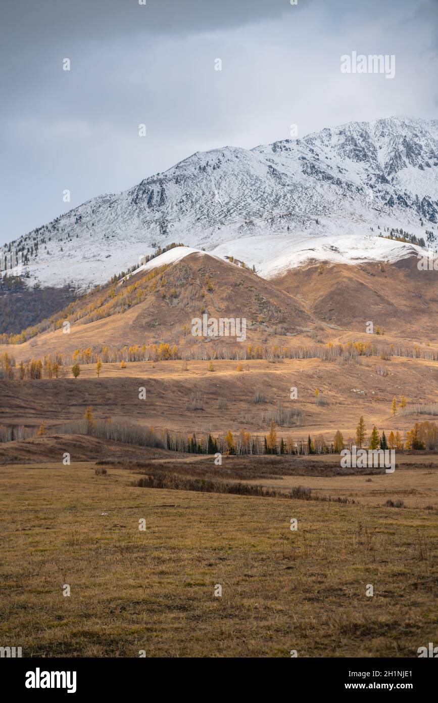 Autumn landscape in Kanas, Xinjiang province, China Stock Photo - Alamy