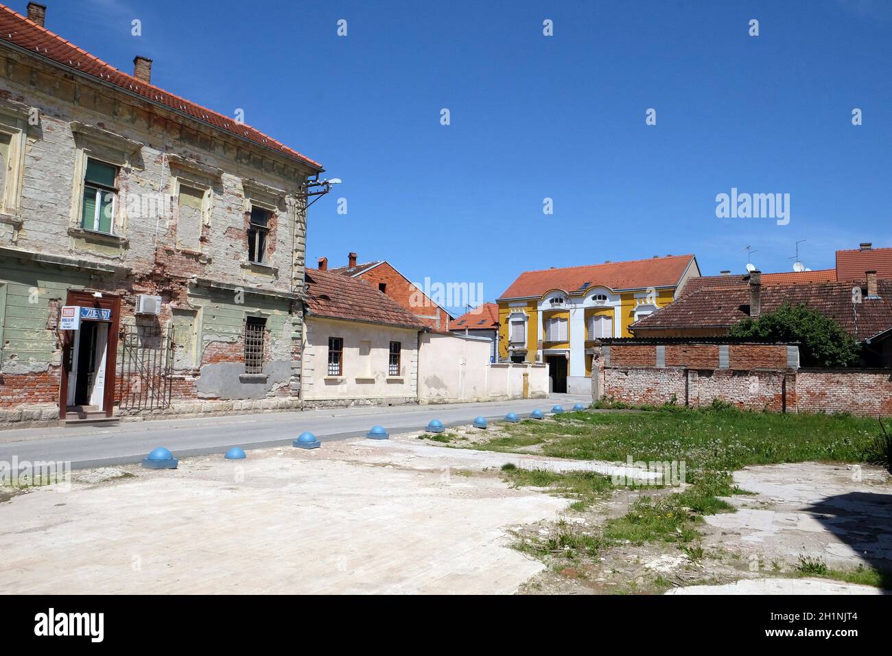 Destroyed house as war aftermath. The Croatian War of Independence was ...