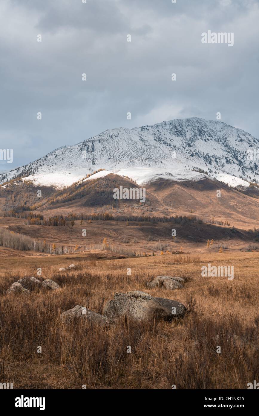 Autumn landscape in Kanas, Xinjiang province, China Stock Photo - Alamy