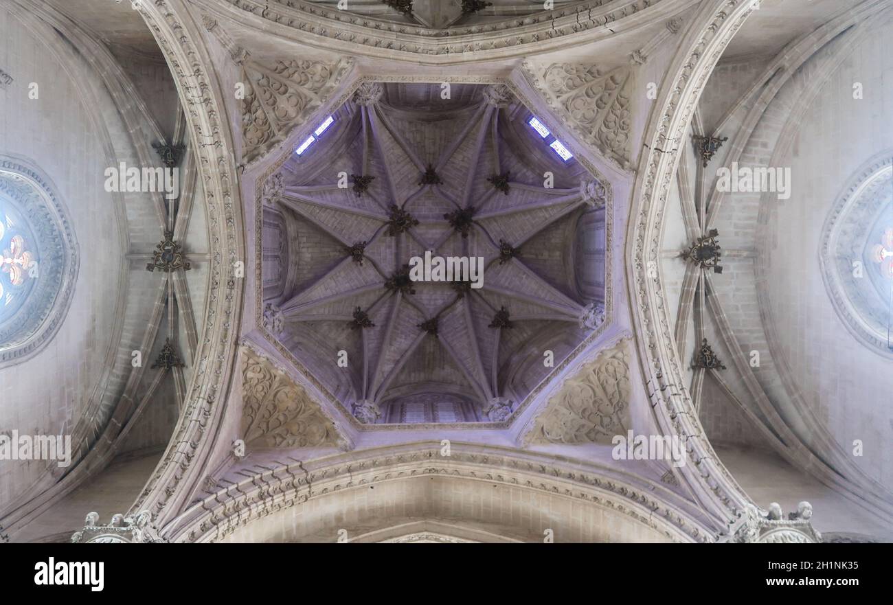 Gothic atrium of San Juan de los Reyes Monastery in Toledo, Spain Stock ...