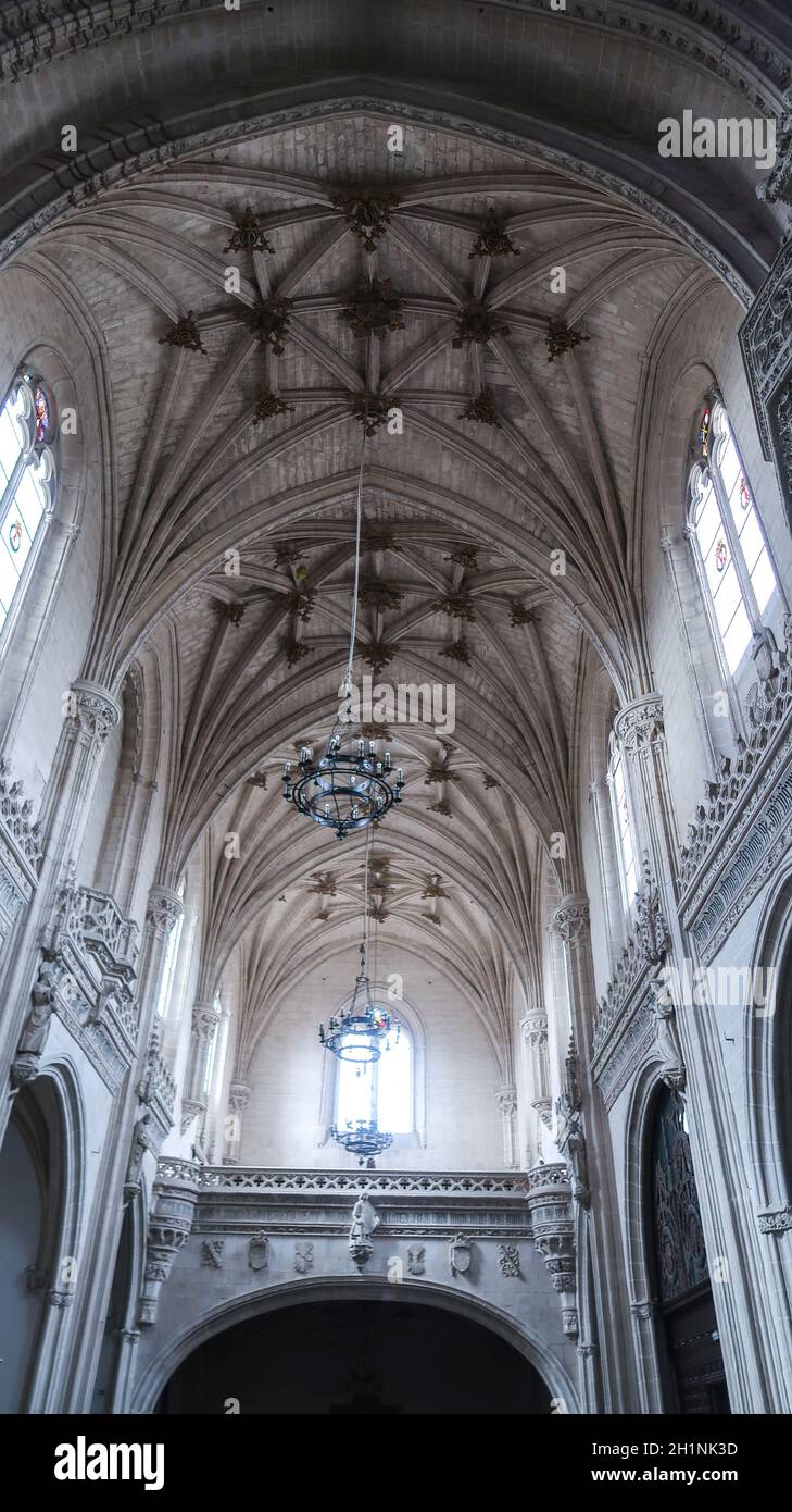 Gothic atrium of San Juan de los Reyes Monastery in Toledo, Spain Stock ...