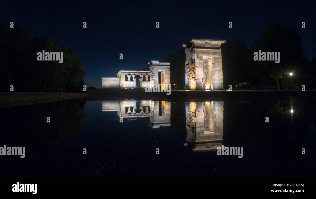 Temple of Debod at night, Madrid, Spain Stock Photo - Alamy