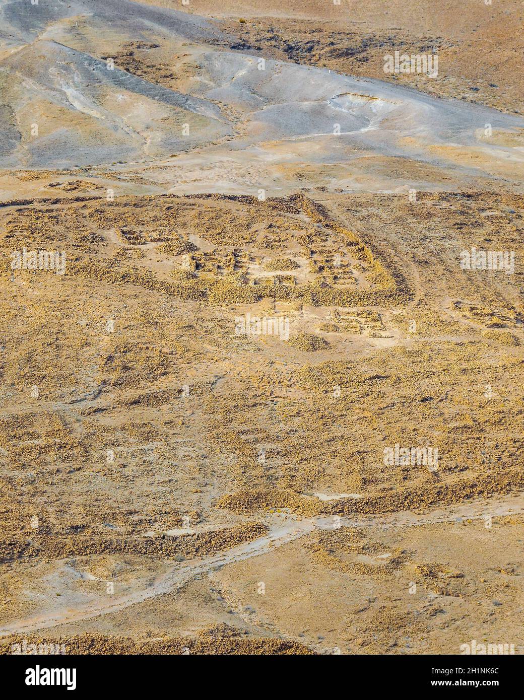 Aerial view, masada national park fort, Judea, Israel Stock Photo - Alamy
