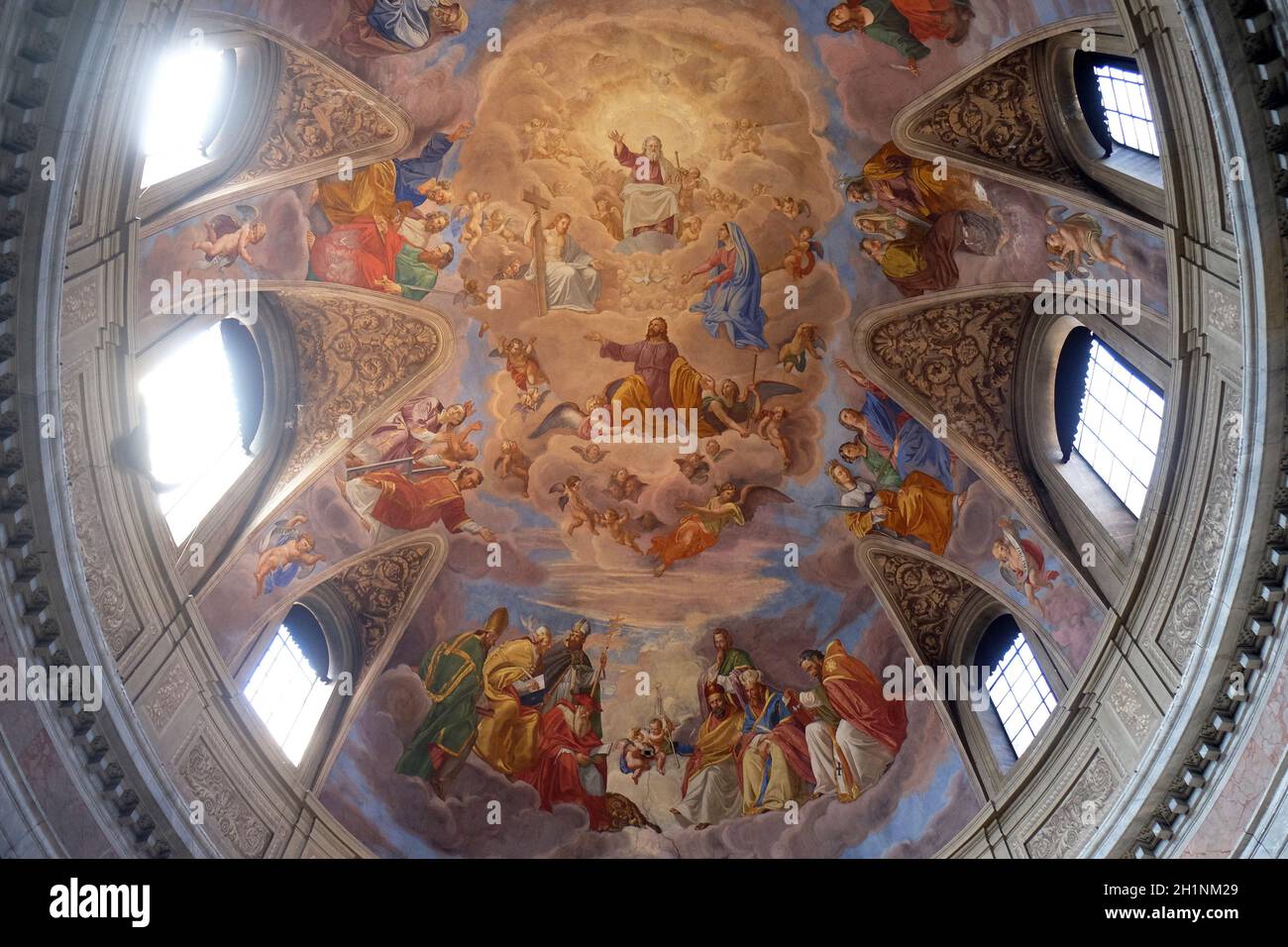 Apotheosis of St James by Silverio Capparoni fresco on the ceiling of ...