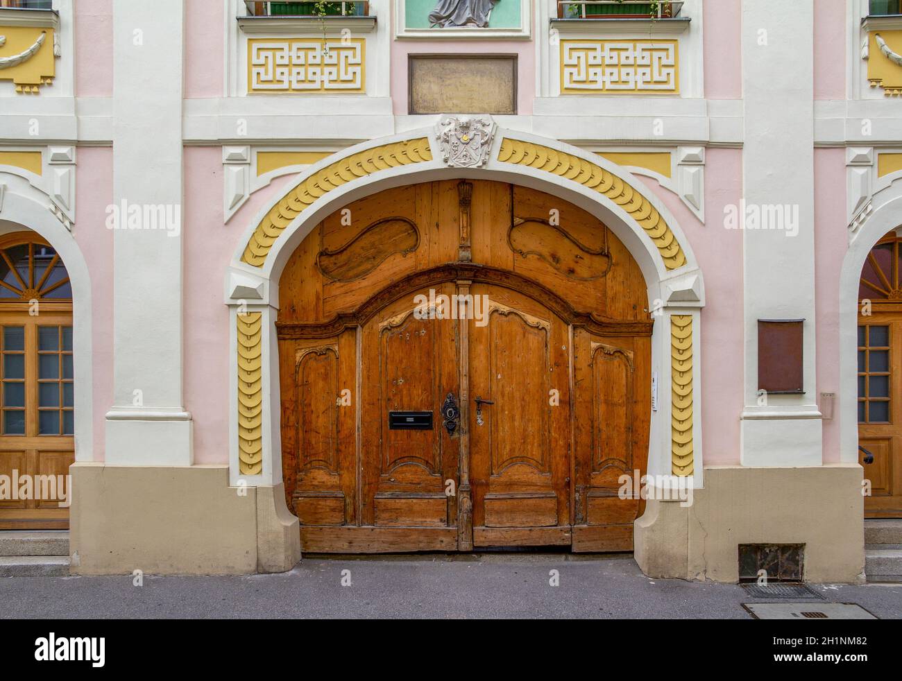 historic gate seen in Straubing, a city of Lower Bavaria in Germany ...