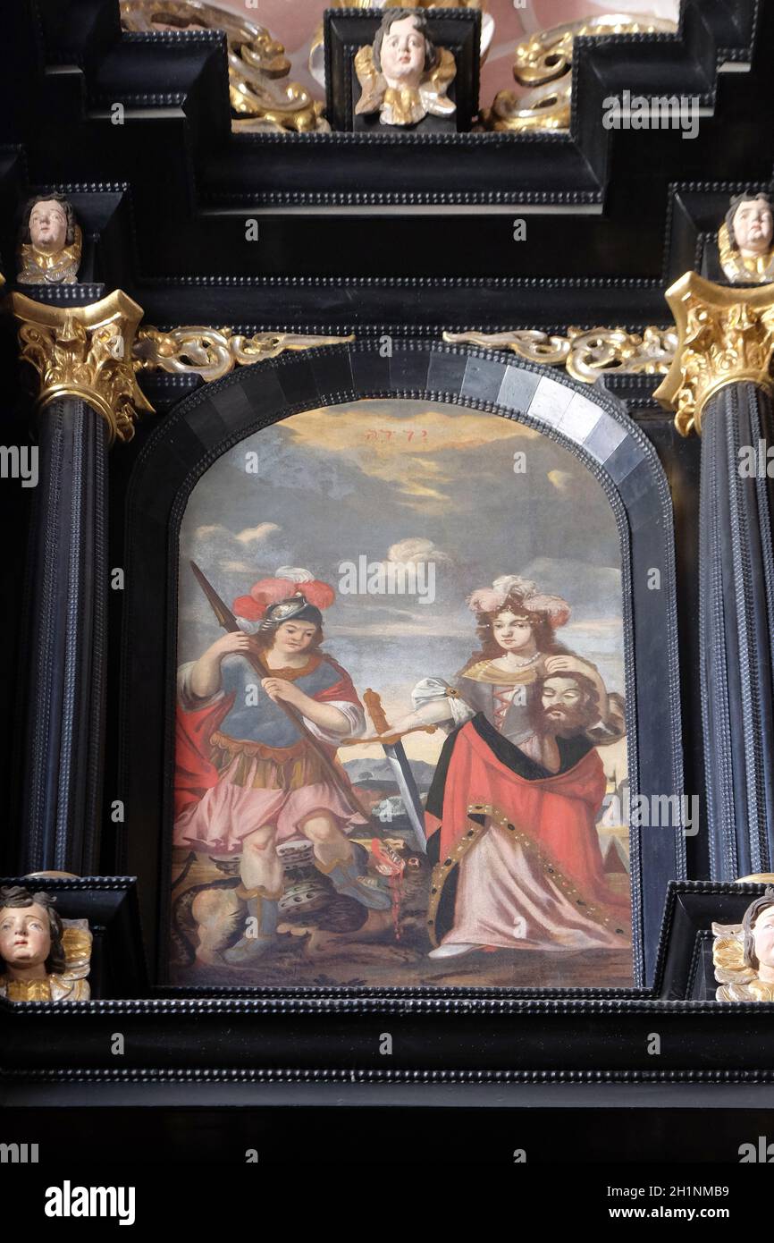 St. George and Judith with the head of St. John the Baptist, altar of ...
