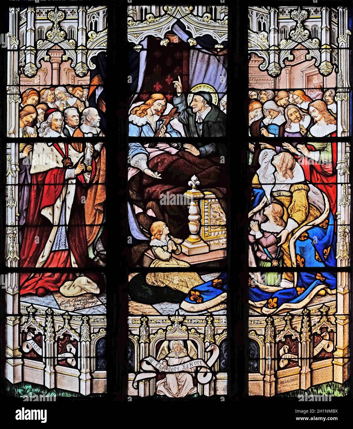 Death of Louis XIII in the presence of St Vincent de Paul, Anne of ...