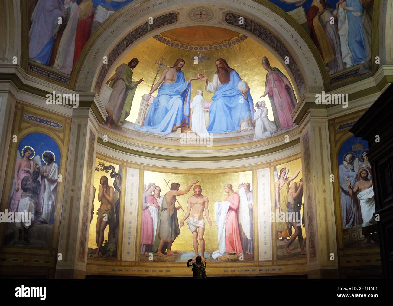 Chapel of Baptism, It is decorated with paintings by Adolphe Roger ...