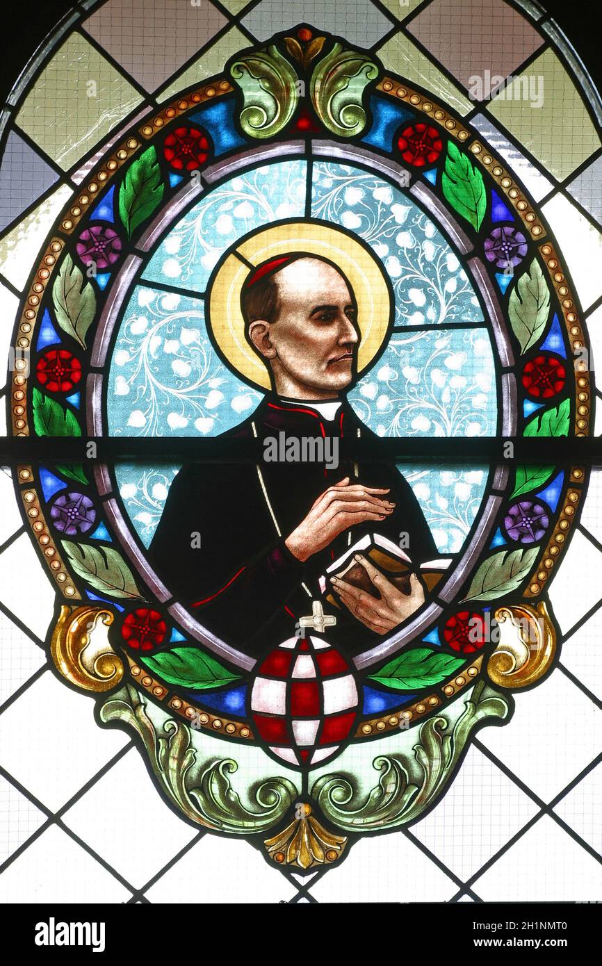 Blessed Alojzije Stepinac, stained glass window at St. Andrew's Church ...