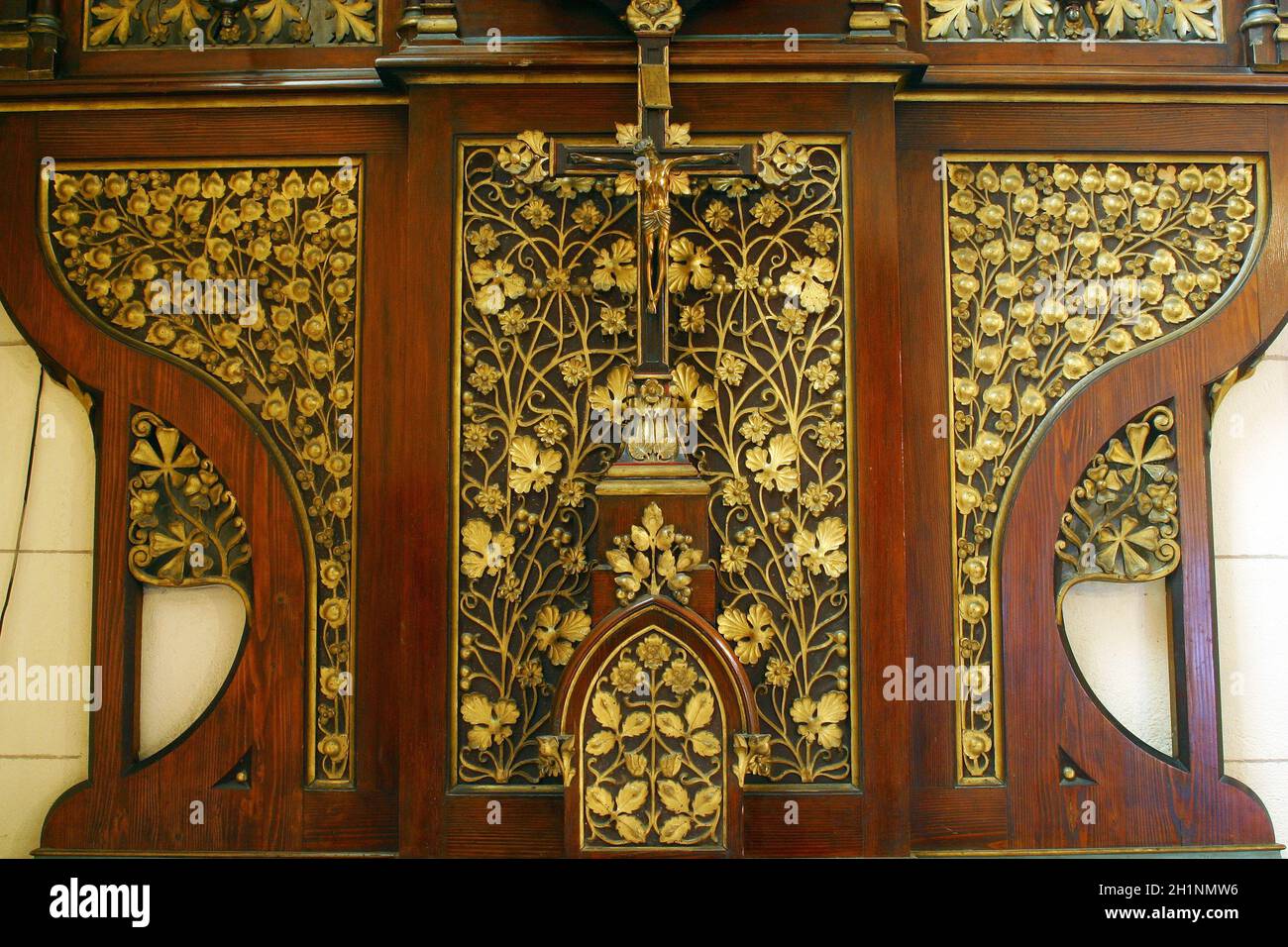 Cross on the altar of Saint Anne in the Franciscan Church of St ...