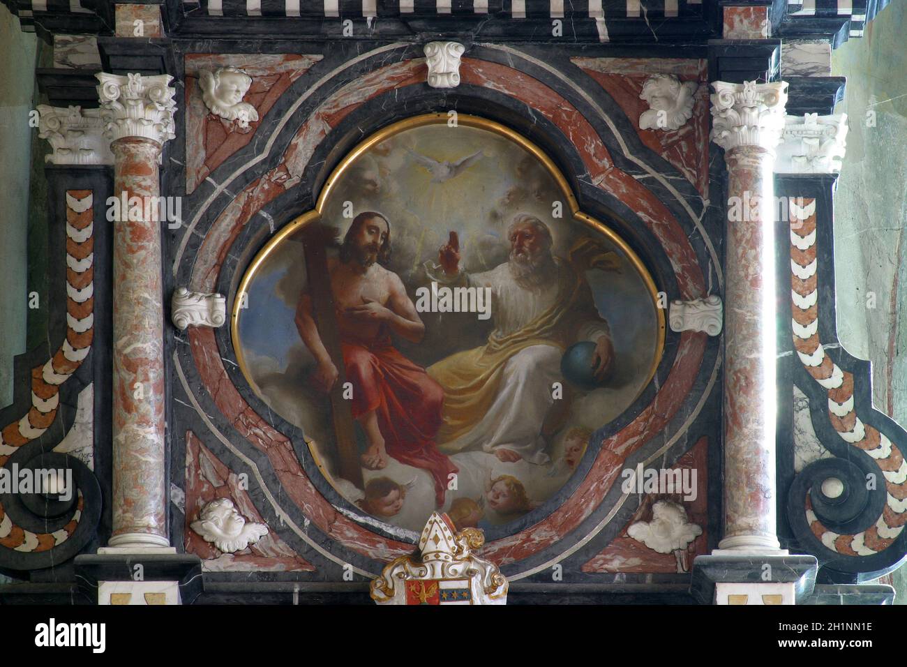 Holy Trinity, main altar in the Church of the Assumption of the Virgin ...