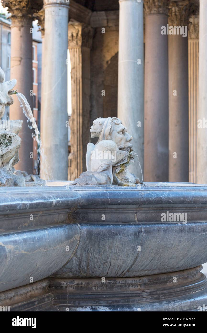 Rome, Italy - October 8, 2020: Pantheon, ancient Roman temple, 2nd ...