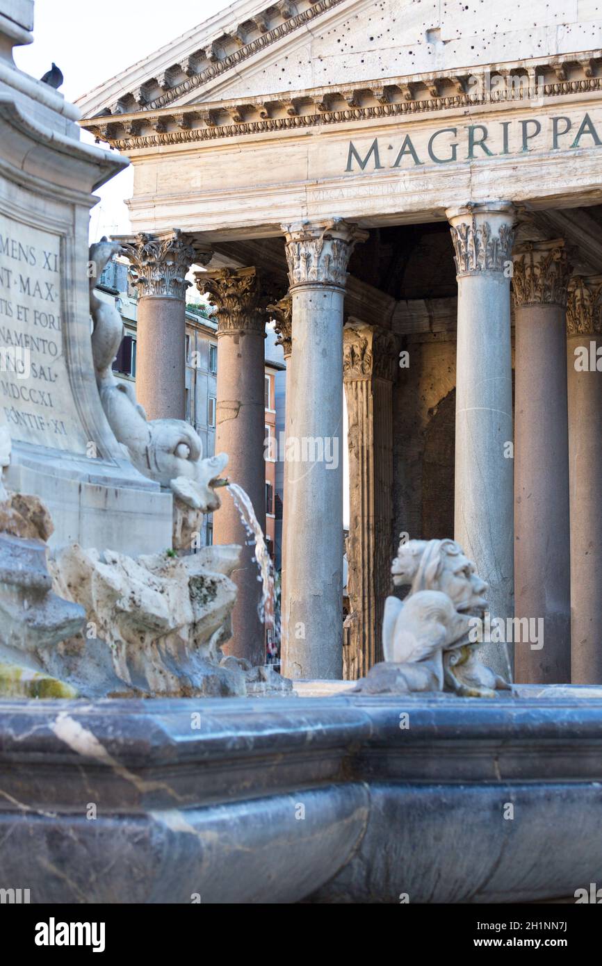 Rome, Italy - October 8, 2020: Pantheon, ancient Roman temple, 2nd ...