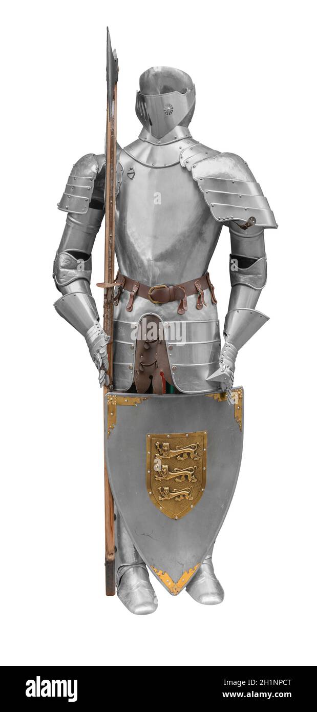 knights armor isolated in white back Stock Photo - Alamy