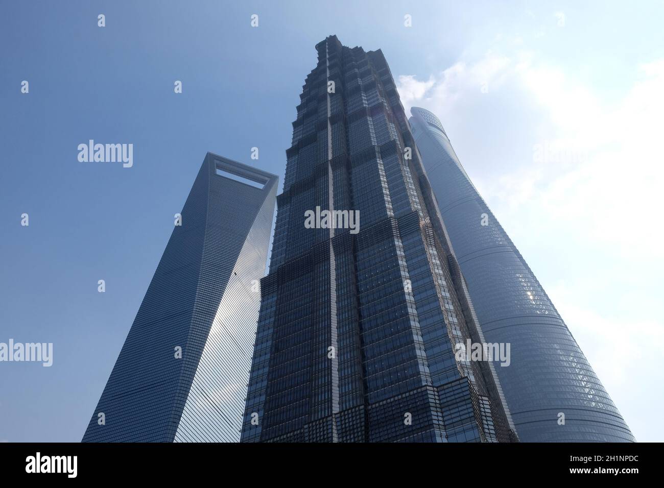 Shanghai World financial center skyscrapers Stock Photo - Alamy