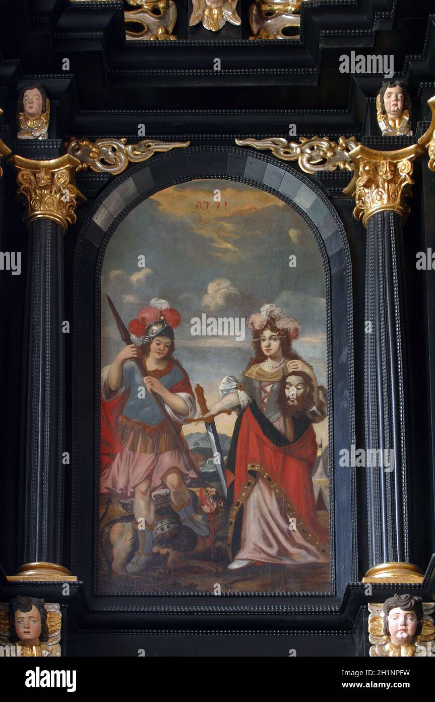 St. George and Judith with the head of St. John the Baptist, altar of ...