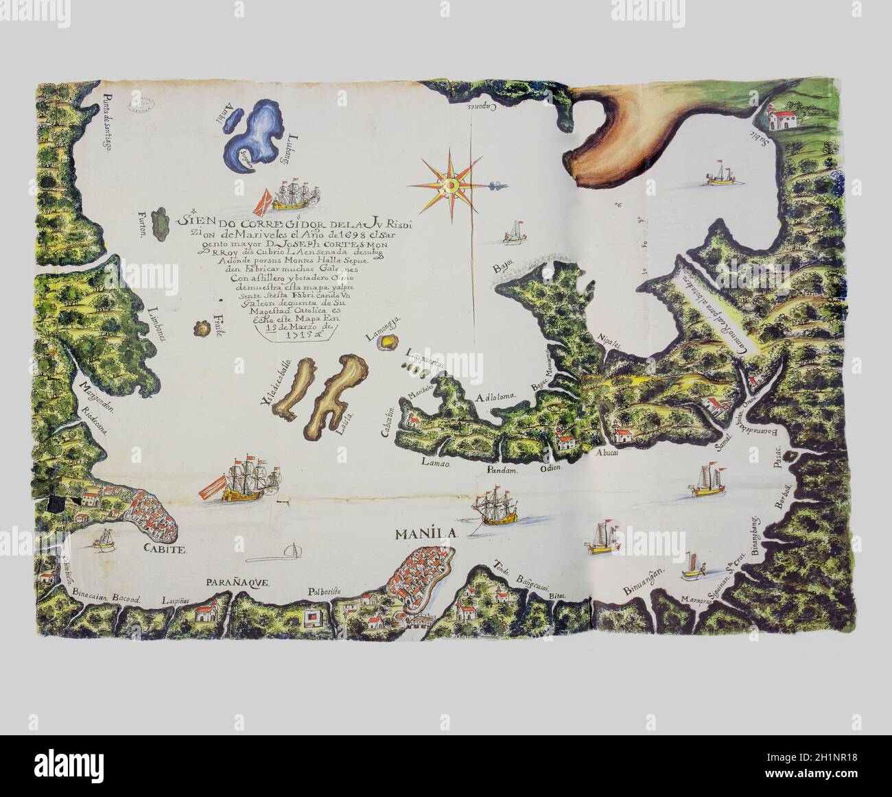 Map of the Subig Cove, Cavite coast, and Manila, 1715. Archivo de ...