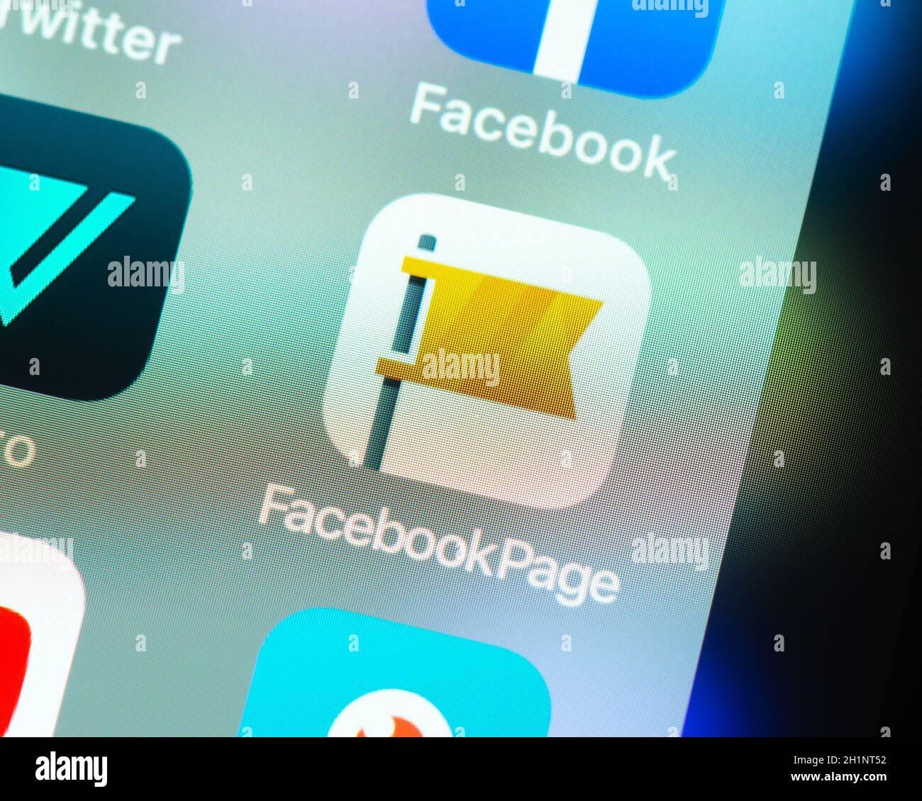 Facebook page app icon hi-res stock photography and images - Alamy