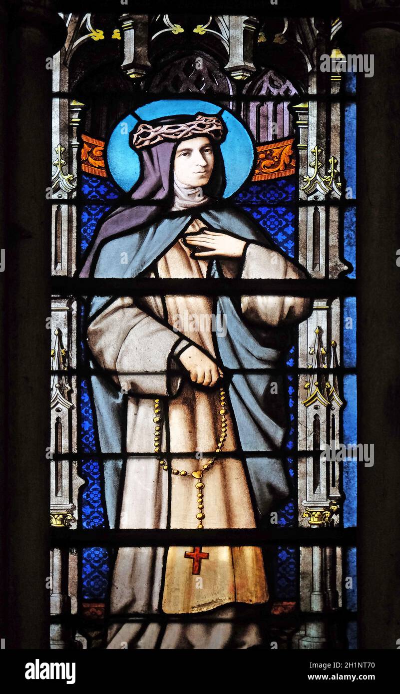 Saint stained glass window in hi-res stock photography and images - Alamy