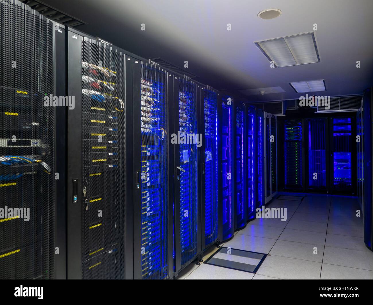 Server room data center. Backup, mining, hosting, mainframe, farm and ...