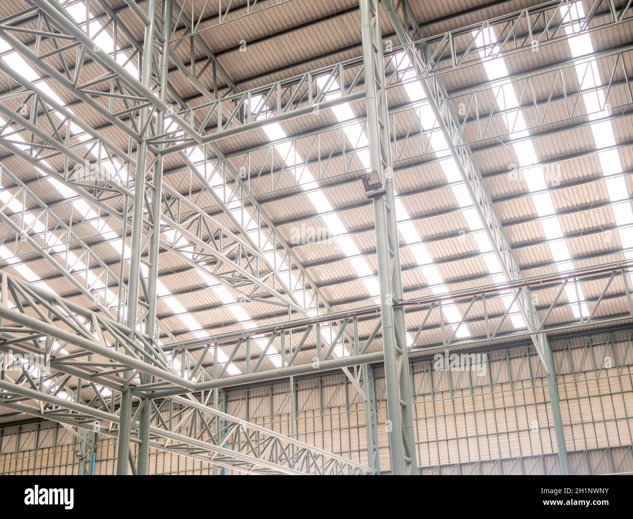 Big Hall Roof steel structure the modern design Stock Photo - Alamy