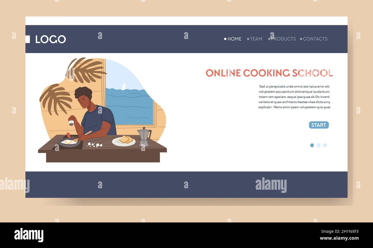 Cooking school online classes and lessons courses Stock Vector Image ...