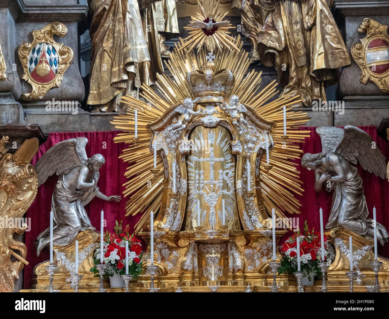 Pfarrkirche Saint Peter - Detail of Baroque High Altar - Rococo ...