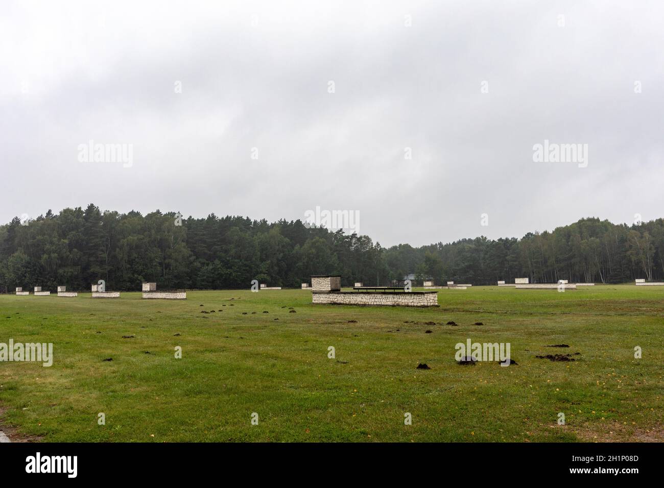 Sztutowo, Poland - Sept 5, 2020: Remains of the barracks of the New ...