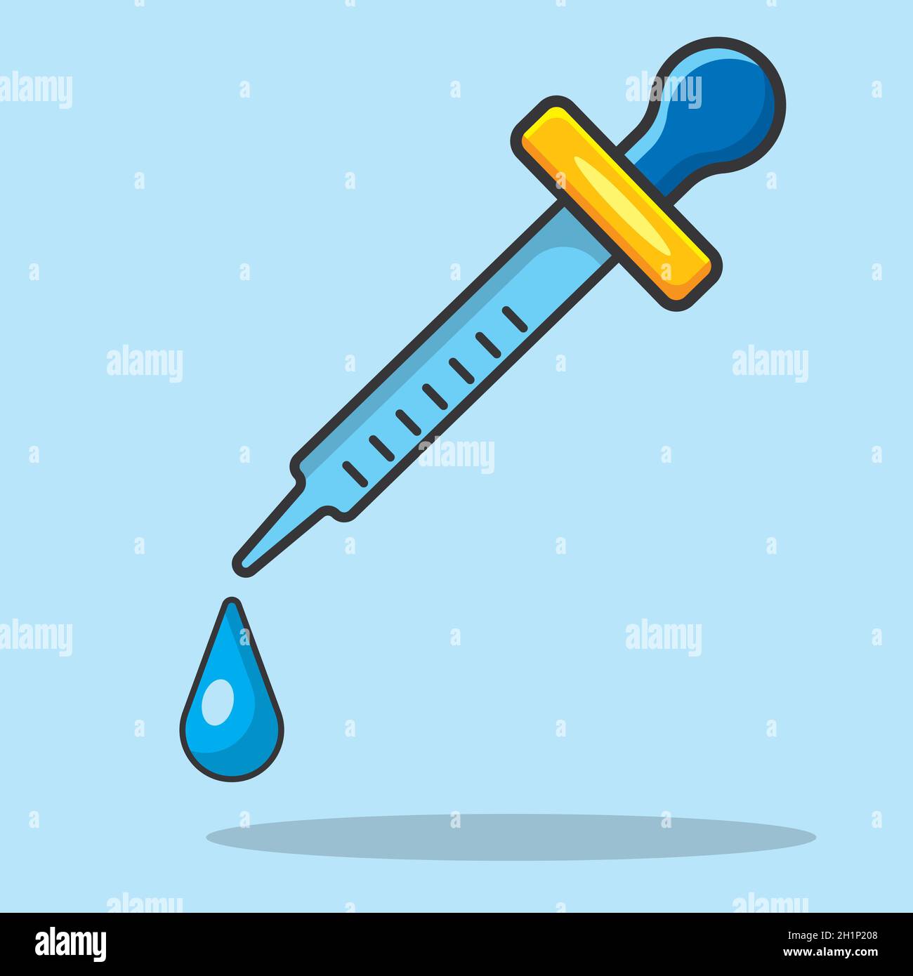 medicine dropper isolated cartoon vector illustration in flat style ...