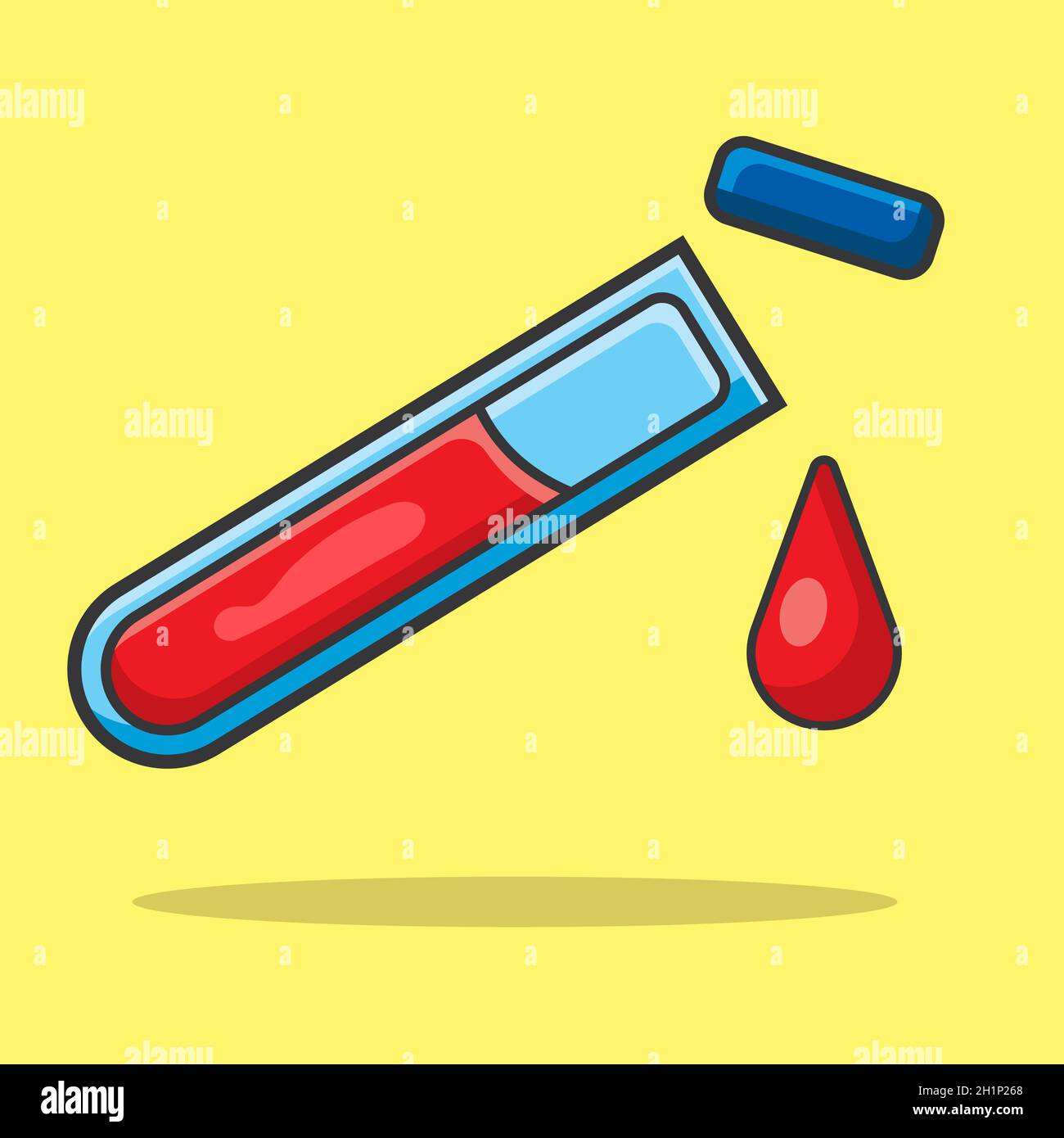 blood test isolated cartoon vector illustration in flat style Stock ...