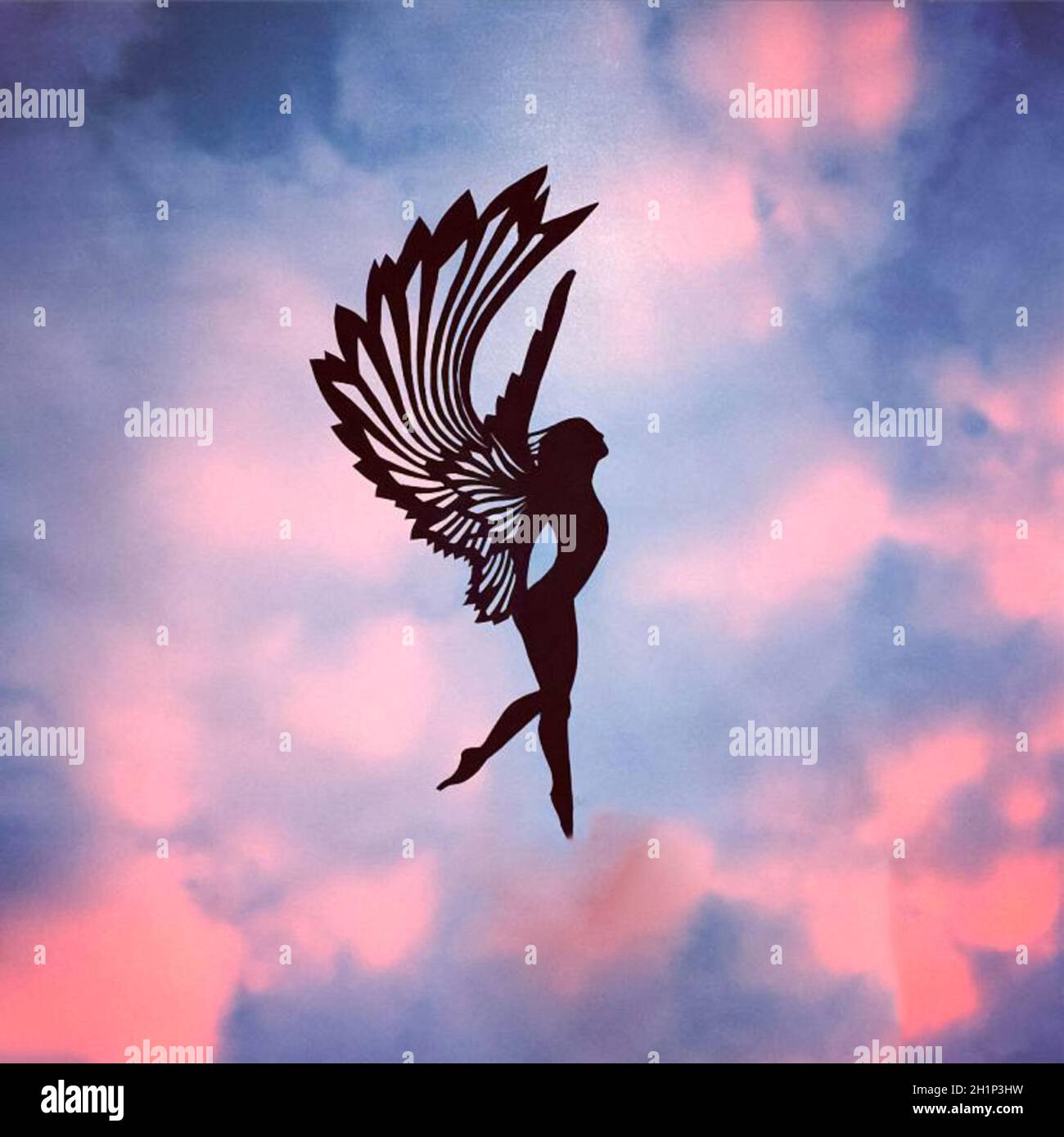 Girl Flying With Wings